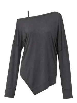 YOGI8APPAREL Oversized Off The Shoulder Cotton Polyester Top -