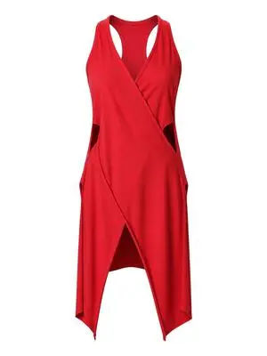 YOGI8APPAREL Fire Crossed V-neck Top - Red