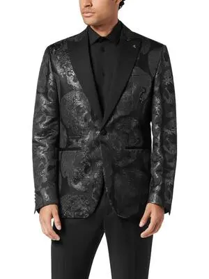 PHILIPP PLEIN Jacquard Lord Fit Blazer All Over Skull Men