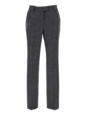 Alberto Biani Pantaloni Slim In Lana - Grey