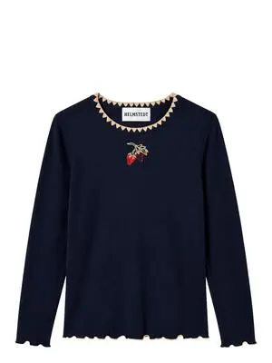 HELMSTEDT Andrea Longsleeve T-shirt Midnight Blue - Red