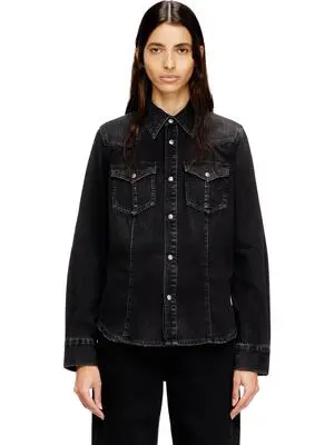 DIESEL® Western Shirt In Treated Denim