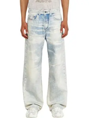 DIESEL® Diesel Relaxed Jeans Low Waist 2001 D-Macro, Light Blue, Button Fly Blue