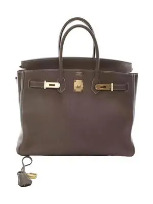 Hermès 2017 Togo Birkin Retourne 35 Handbag - Brown