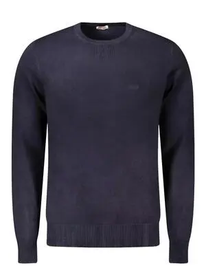 RIFLE Crew-neck Cotton Sweater - Blue