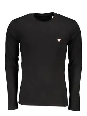 Guess Logo-patch Long-sleeve T-shirt - Black