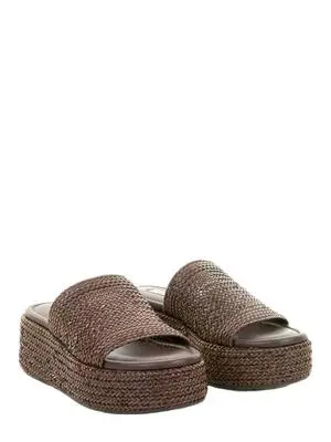 CASADEI Woven Platform Sandals