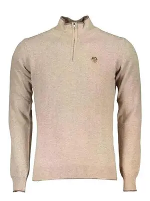 NORTH SAILS Quarter-zip Logo-patch Sweater - Neutrals