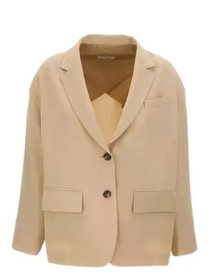 Alberto Biani Single-breasted Cady Blazer - Neutrals