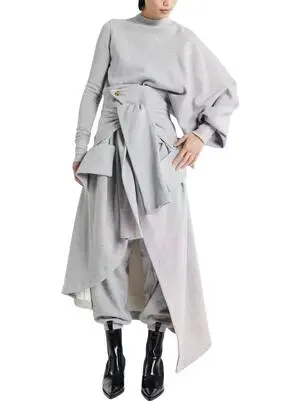 A.W.A.K.E. MODE Asymmetric Slouched-sleeve Sweatshirt