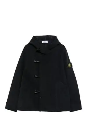Stone Island Toggle-fastening Hooded Jacket - Blue