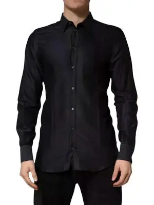 Dolce & Gabbana Polka-dot Long-sleeve Shirt - Blue