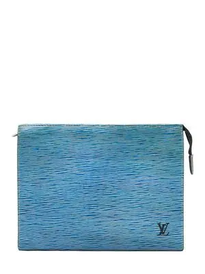 LOUIS VUITTON 2017 Epi Denim Toiletry Pouch 26 Clutch Bag - Blue