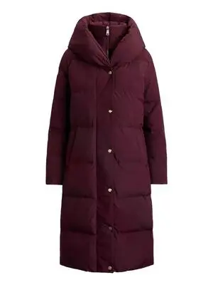 Ralph Lauren Quilted Pillow-collar Coat Red