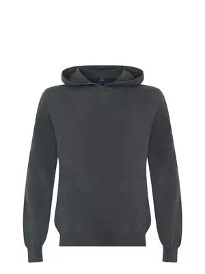 Fedeli Cashmere-knit Hoodie - Grey