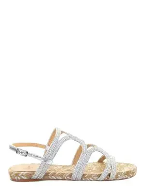 CastaÑer Pitra Handcrafted-weave Sandals - Silver