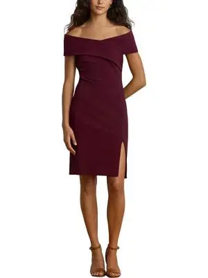 RALPH LAUREN Off-the-shoulder Faille Mini Dress