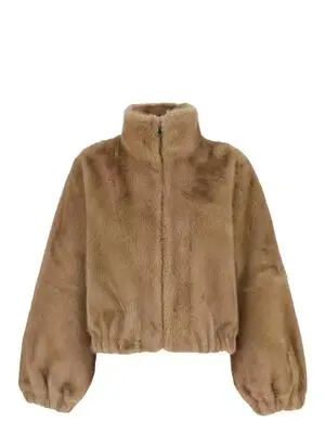 GIOVANNI PARIS Josie Faux-fur Bomber Jacket - Neutrals