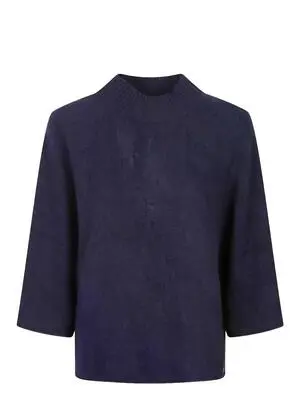 FAY Mock-neck Raglan-sleeve Sweater - Blue