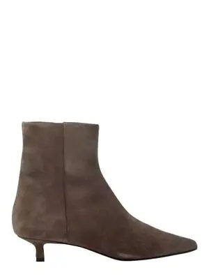 AeydĒ Pointed-toe Suede Ankle Boots - Brown