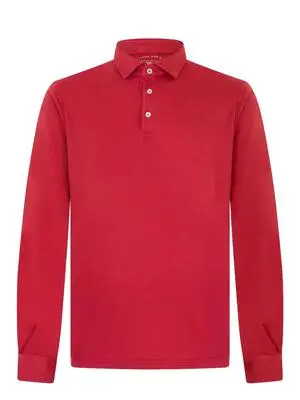 Fedeli Long-sleeve Polo Shirt - Red