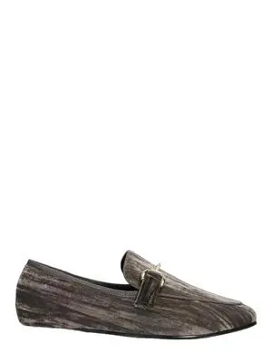 BIBI LOU Ashe Horsebit-detail Velvet Loafers - Grey
