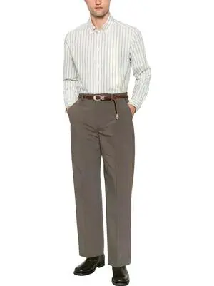 LES DEUX Pressed-crease Straight-leg Trousers - Brown