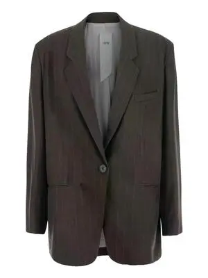 RAME Pinstripe-pattern Single-breasted Blazer - Brown