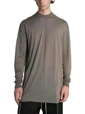 Rick Owens Ribbed-trim Long-sleeve T-shirt - Grey