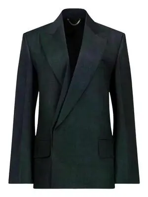 Victoria Beckham Olie Peak-lapels Double-breasted Blazer - Green