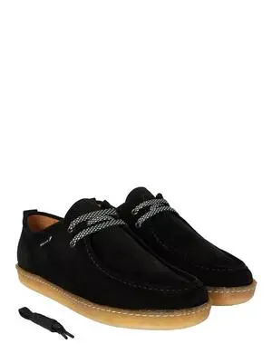 Paul Smith Buster Lace-up Suede Shoes - Black