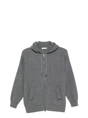 PANICALE Ribbed-knit Zip-up Hoodie