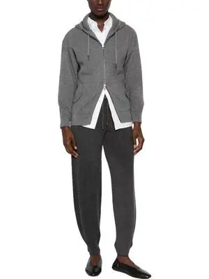 PANICALE Drawstring Ribbed-knit Track Pants - Grey