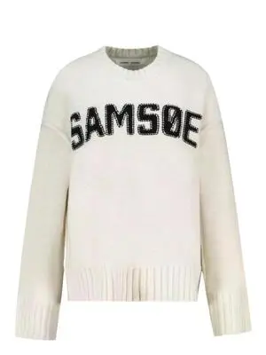 SAMSOE SAMSOE Sakeiku Logo-patch Sweater - Neutrals