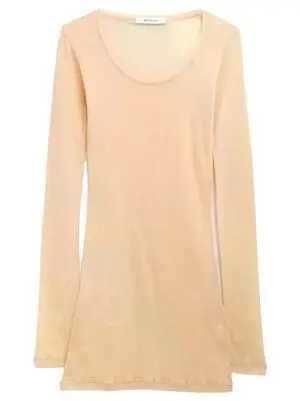 Gimaguas Bahmon Scoop-neck Mini Dress Neutrals