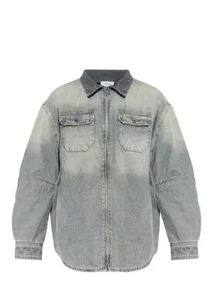 Off-White Bookish Workwear Denim Overshirt - Grey