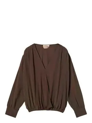 TWINSET Crêpe De Chine Dual-use Blouse - Brown