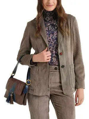 Malìparmi Corduroy-velvet Blazer - Grey