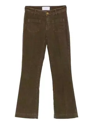 Seafarer Corduroy Flared Trousers - Brown