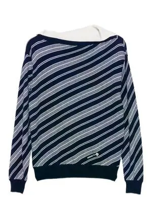 SHUSHU/TONG Stripe-pattern Sweater - Blue