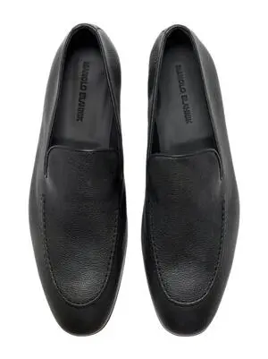 Manolo Blahnik Truro Leather Loafers - Black