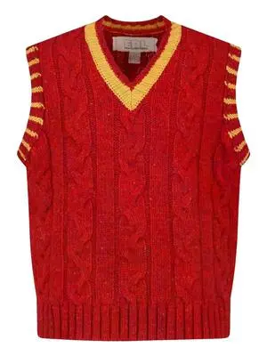 ERL Cable-knit Vest - Red
