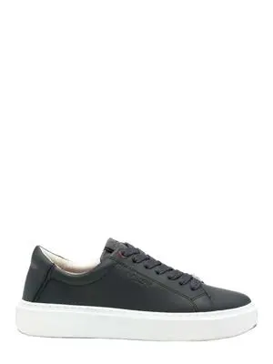 ALEXANDER SMITH Logo-embossed Leather Sneakers - Blue