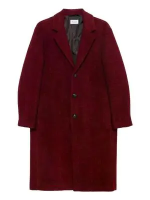 AMISH SUPPLIES Single-breasted Logo-patch Coat - Red