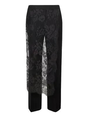 Zimmermann Valiant Lace-panelled Trousers - Black