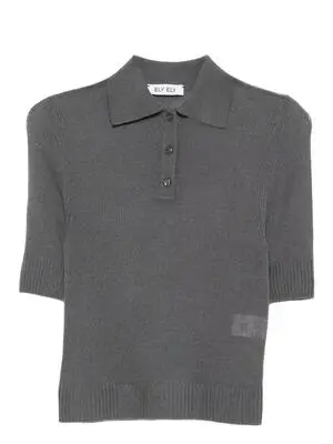 ELY ELY Short-sleeve Polo Top - Grey