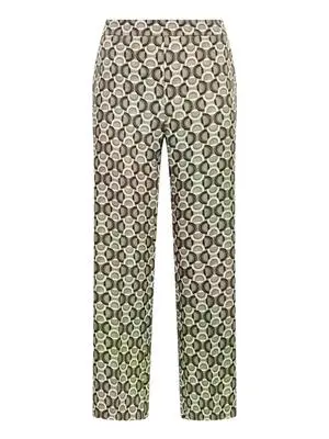 Malìparmi Orbit-print Straight-leg Trousers - Grey