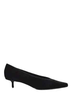 Loulou De Saison Velvet Kitten-heel Pumps - Black