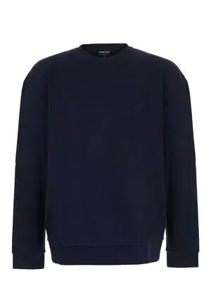 Giorgio Armani Ga Logo-embroidered Sweater - Blue