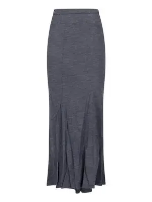 Junya Watanabe Panelled Wool Skirt - Grey